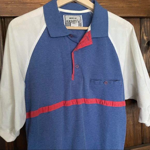 Huk a Poo | Shirts | Vintage Collared Hukapoo Blue And White Colorblock ...